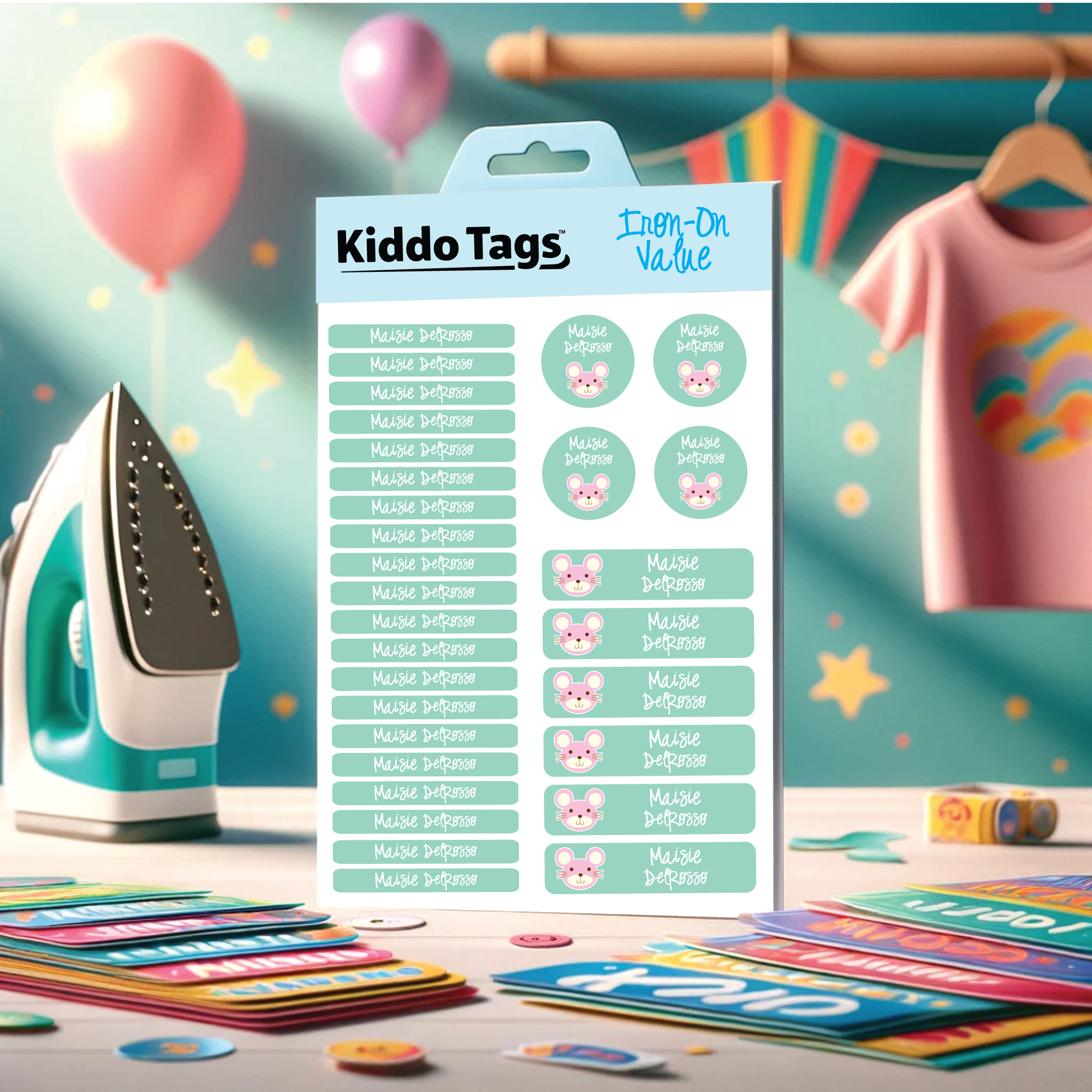 Iron On Value Pack – Durable & Washable Clothing Labels – Kiddo Tags