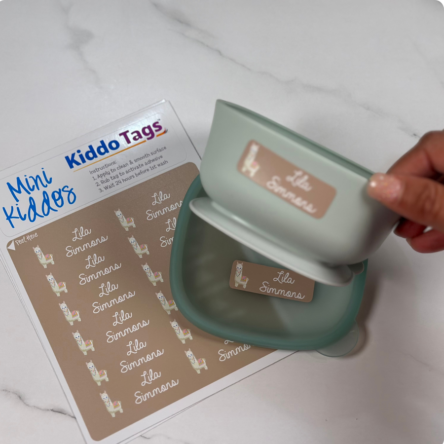 Mini Name Tags – Small, Durable & Waterproof – Kiddo Tags